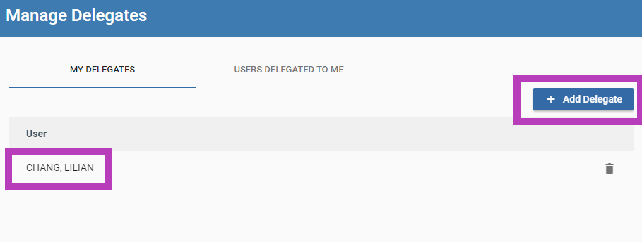 Research Knowledge Base - How to add a Delegate in Kuali COI - Research