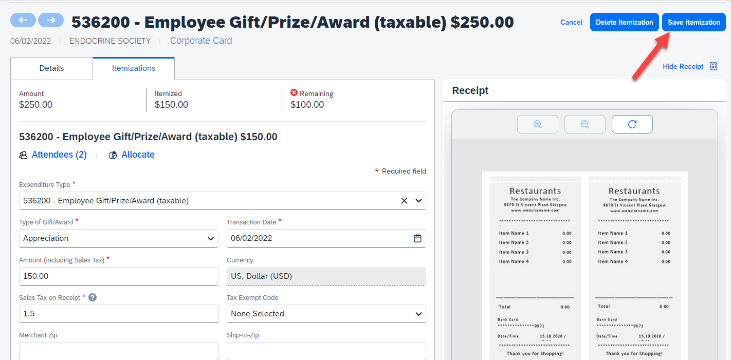 Budget & Finance Knowledge Base - How to Itemize a Travel ...