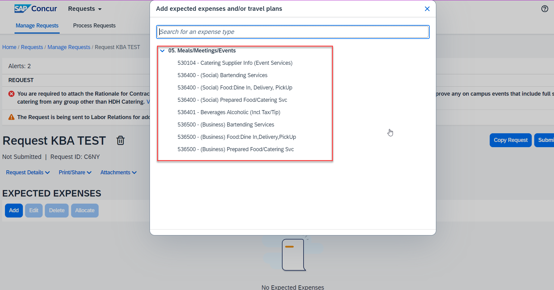 Budget & Finance Knowledge Base - How to Create an Event (Catering ...